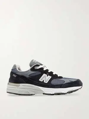 NEW BALANCE 993 Suede And Mesh Sneakers - Navy