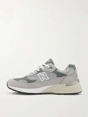 NEW BALANCE 992 Suede And Mesh Lace-up Sneakers