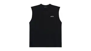 RtA Terry Muscle Tee Shirt - Black Cursive