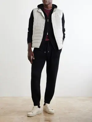 Brunello Cucinelli Cashmere Drawstring Sweatpants - Black