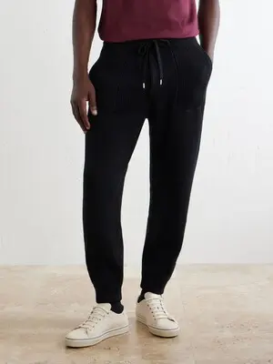 Brunello Cucinelli Cashmere Drawstring Sweatpants - Black