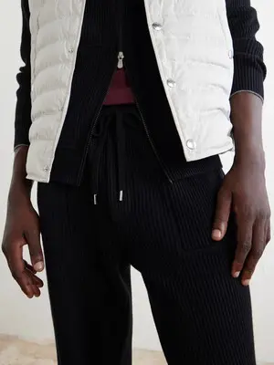 Brunello Cucinelli Cashmere Drawstring Sweatpants - Black