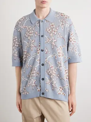 CORRIDOR Trellis Knitted Organic Cotton Shirt