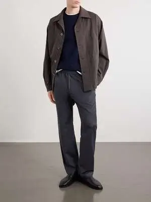 Barena Venezia Bativoga Straight-leg Wool-blend Drawstring Trousers