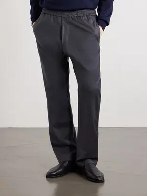 Barena Venezia Bativoga Straight-leg Stretch Wool-blend Drawstring Trousers