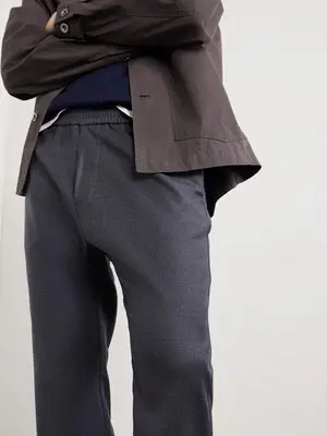 Barena Venezia Bativoga Straight-leg Stretch Wool-blend Drawstring Trousers