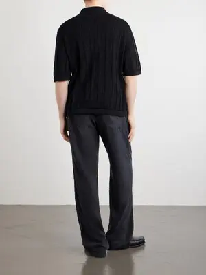 CORRIDOR Pointelle-knit Cotton Shirt