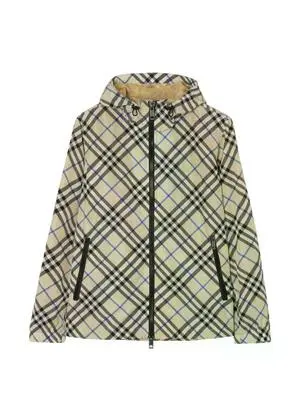 Burberry Check Nylon Hooded Jacket - Neutrals