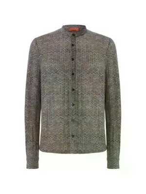 Missoni Cashmere And Viscose Shirt With Band Collar