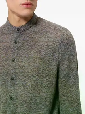 Missoni Cashmere And Viscose Shirt With Band Collar