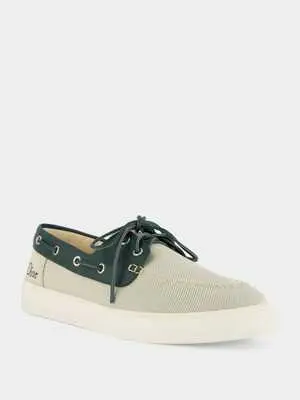 Dior Chester Canvas Boat Shoes - Green