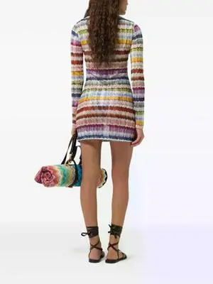 Missoni Zigzag-knit Long-sleeve Beach Dress