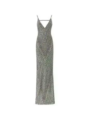 Missoni Long Dress With Open Back And Sequins - Grey