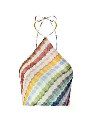 Missoni Zigzag-knit Halterneck Top - Neutrals