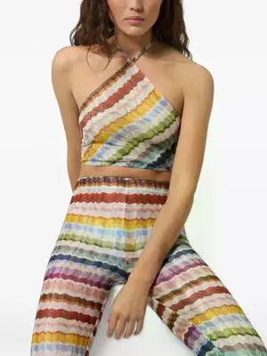Missoni Zigzag-knit Halterneck Top - Neutrals