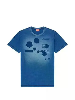 DIESEL® T-shirt With Shadow-effect Patches
