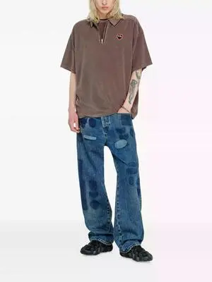 DIESEL® Chenille Polo Shirt With Shield Patch