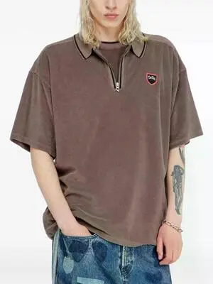 DIESEL® Chenille Polo Shirt With Shield Patch