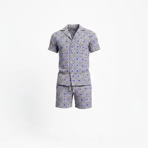 Chuks Collins Diffusion Collection Geometric Print Short Sleeve Shirt And Shorts Set