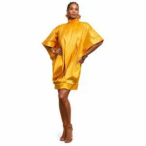 CHUKS COLLINS Tola Batwing Sleeve Dress - Yellow