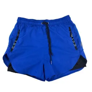 CHUKS COLLINS Diffusion Collection Two-tone Athletic Shorts - Blue
