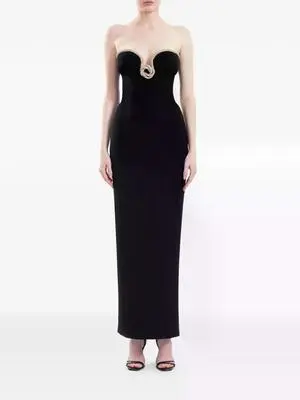 SAIID KOBEISY Strapless Embellished Dress