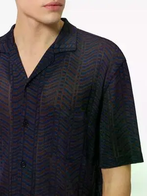 Missoni Chevron-knit Short-sleeve Shirt