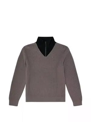 DIESEL® Half-zip Sweater With Layered Effect Neckline