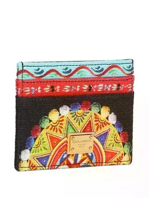 Dolce & Gabbana Carretto-print Canvas Card Holder