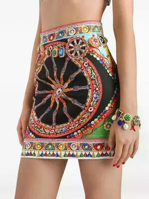 Dolce & Gabbana Carretto Print Fabric Skirt