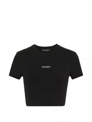 Dolce & Gabbana Jersey T-shirt With Logo - Black