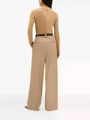 Another Tomorrow Twill Pleated Trousers