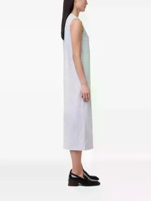 Another Tomorrow Sleeveless Side-slit Dress