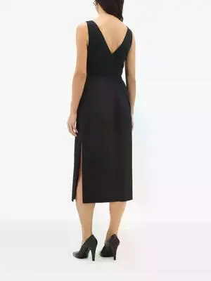 Another Tomorrow Doppio Boat-neck Midi Dress