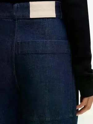 Another Tomorrow Cuffed Seamed Wide-leg Jeans