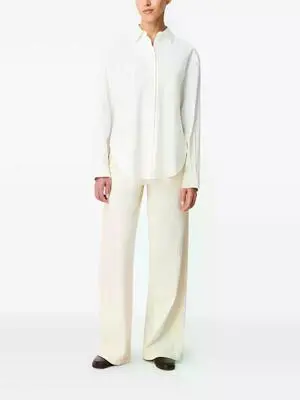 Another Tomorrow Pleated Hemp-blend Shirt