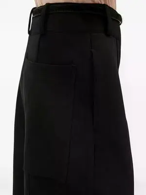 Another Tomorrow Topstitched Wide-leg Trousers