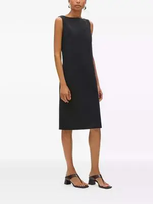 Another Tomorrow Boat Neck Scoop Back Dress