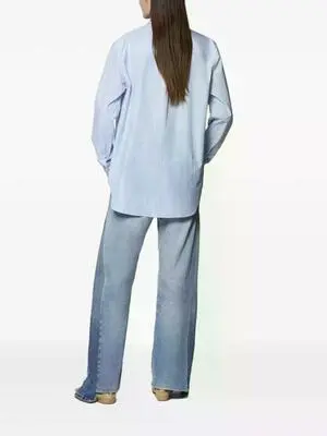 Another Tomorrow Vertical Stripe Shirt