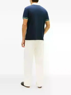 Tommy Hilfiger Logo-print V-neck Polo Shirt
