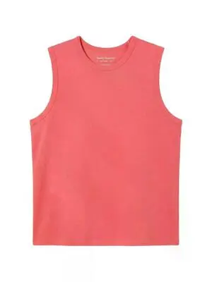 Another Tomorrow Sleeveless Organic Cotton T-shirt - Pink