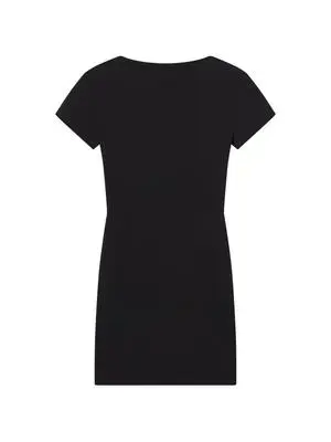 FRAME Monaco Open Back Mini Dress - Black