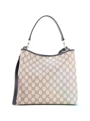 Gucci Gg Emblem Coated Canvas Medium Bucket Bag