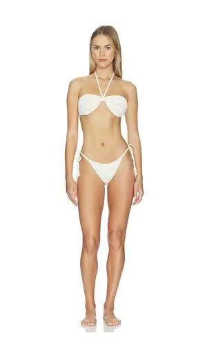 Devon Windsor Vana Bikini Top In Cream