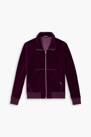 TOM FORD Cottonblend Velour Track Jacket - Plum