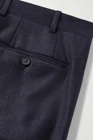 Canali Slimfit Checked Wool Suit Pants