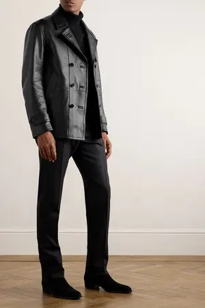 TOM FORD Leather Peacoat