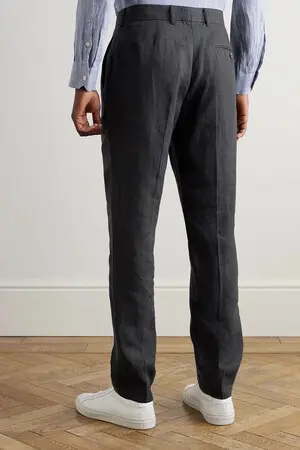 Frescobol Carioca Affonso Tapered Linen Suit Pants