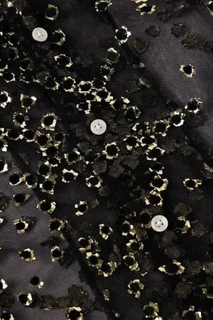 BODE Metallic Appliquéd Tulle Shirt