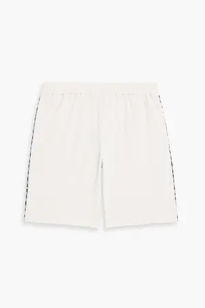 Missoni Crochet Knittrimmed Cottonblend Terry Shorts - Light Gray
